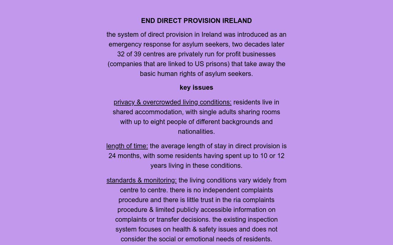 End Direct Provision Ireland